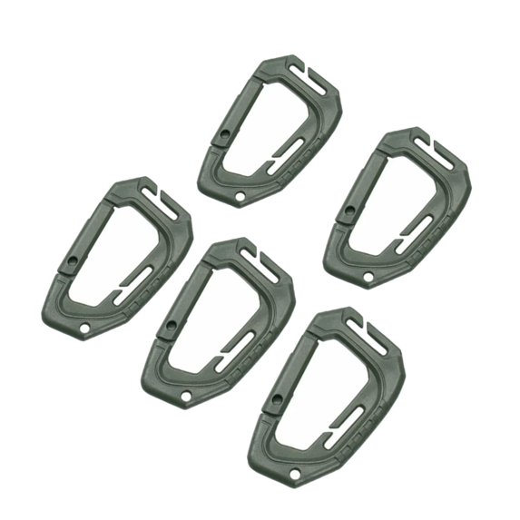 5Pcs Quick Releases Carabiner Clip Outdoor Secure Keychain Climbing ...