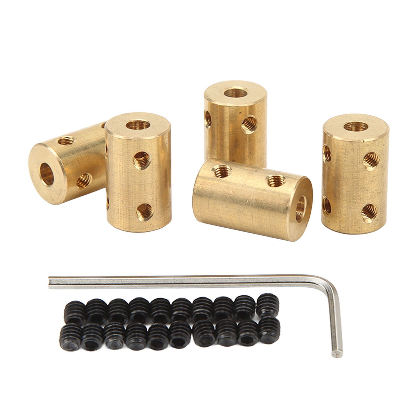 5Pcs RC Shaft Coupling Set Universal 5‑5mm Brass Shaft Coupling Joint ...