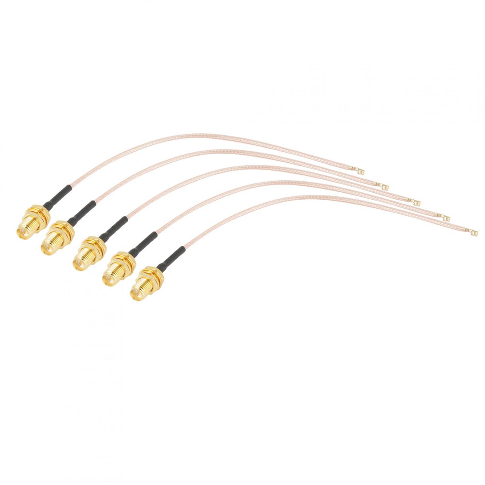 5Pcs RPSMA Female to U.Fl IPX/IPEX RF Antenna Coax Coaxial Cable ...