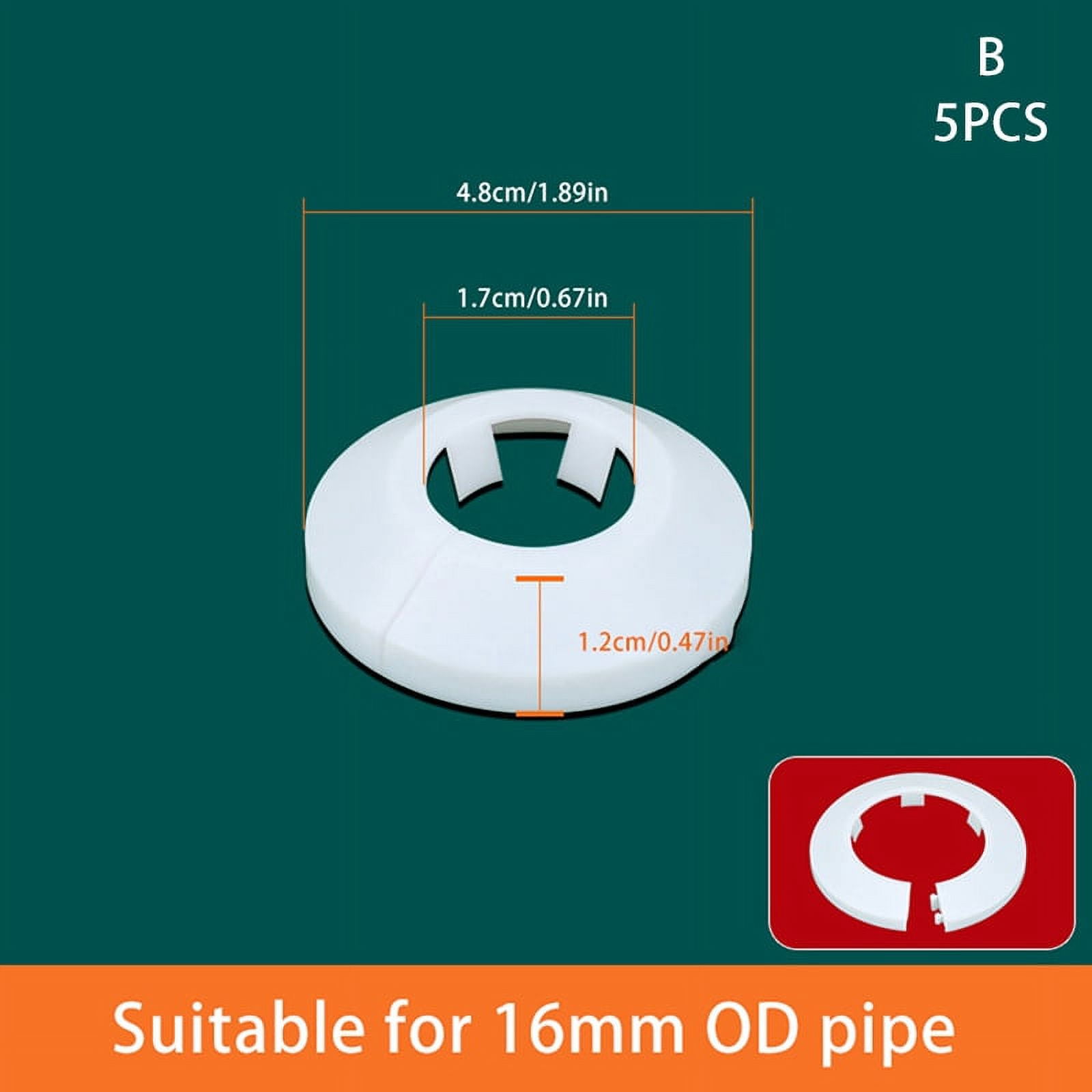 5Pcs Radiator Pipe Collars Shower Faucet Angle Valve Pipe Decorative ...