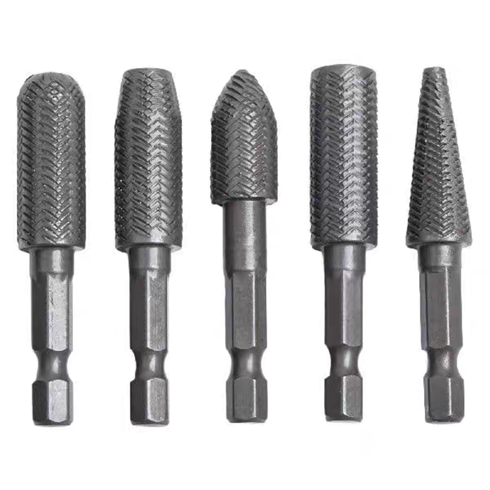 5Pcs Rasp File Drill Bit Rasp Set Drill Grinder Drill Rasp For ...