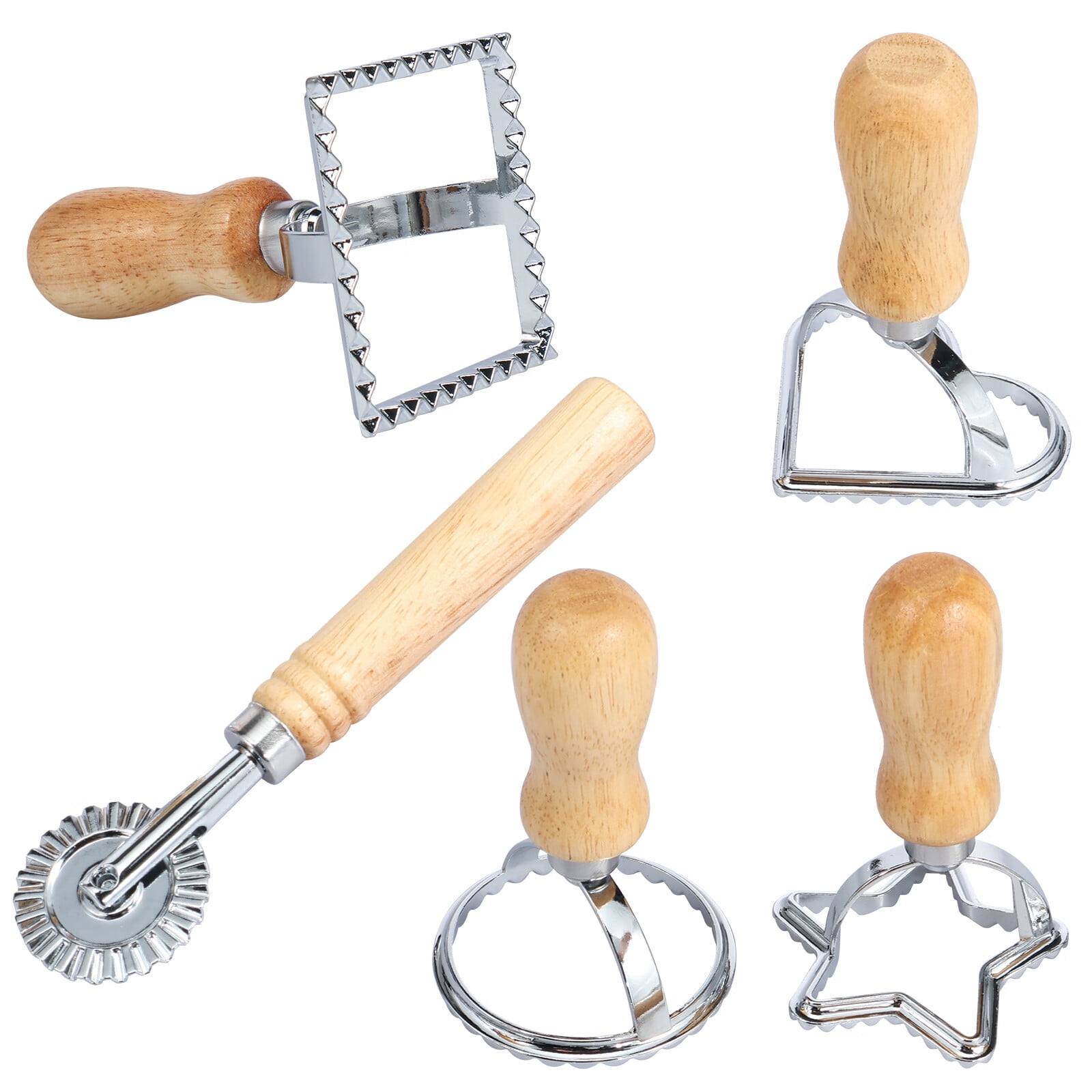 5Pcs Ravioli Cutter Stamp Mold Set Aluminum Alloy Ravioli Pasta Cutter ...