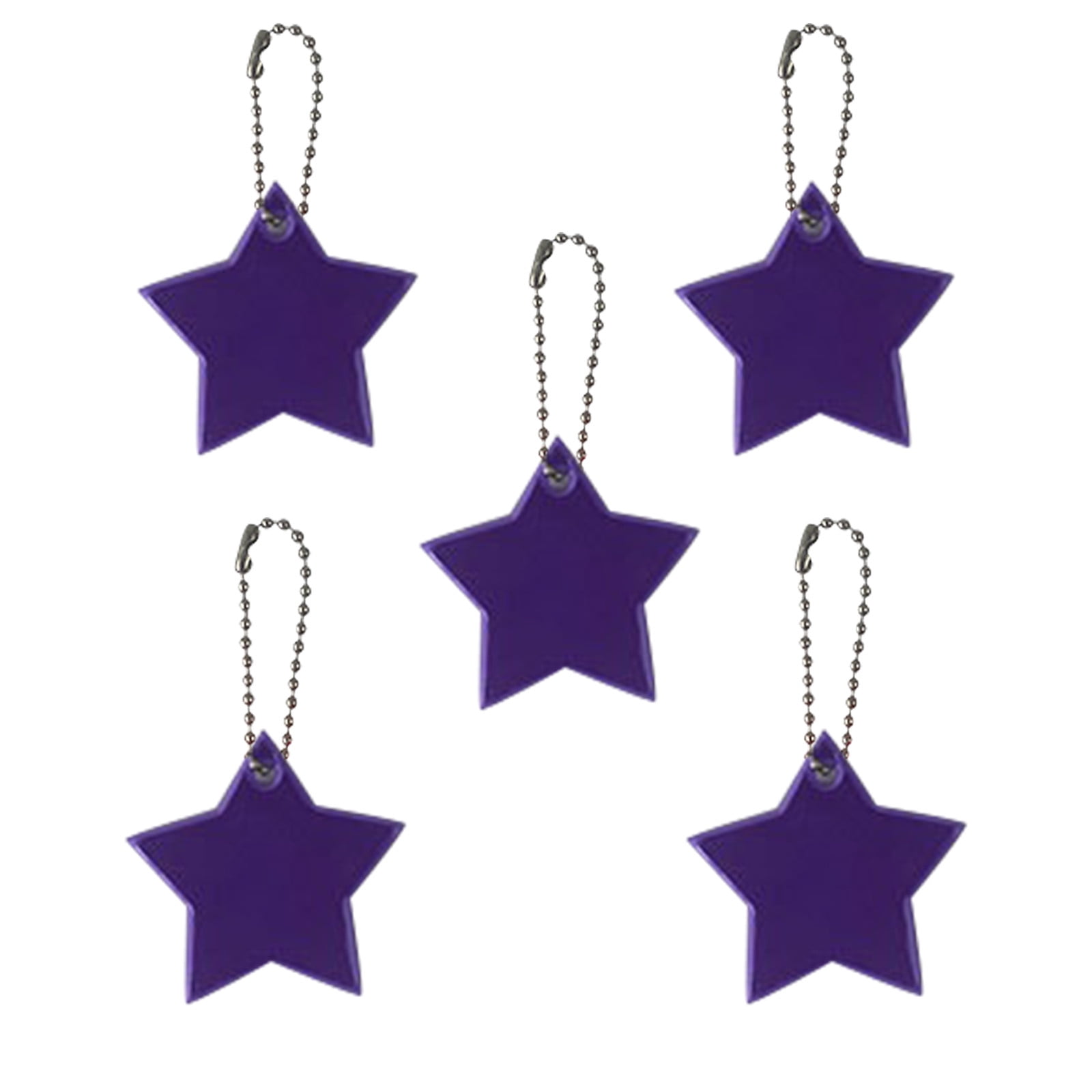 5Pcs Reflective Keychain! Usloyux Star Shape Reflective Pendant for ...