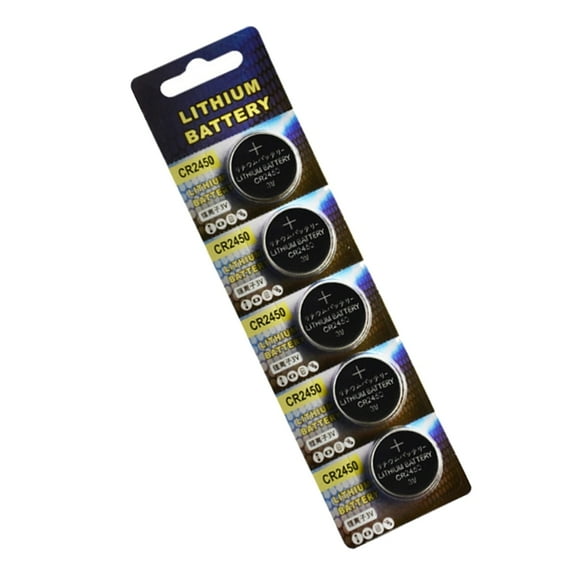 5Pcs Replacement 3V CR2450 Button Battery Cell Coin Lithium Batteries ...