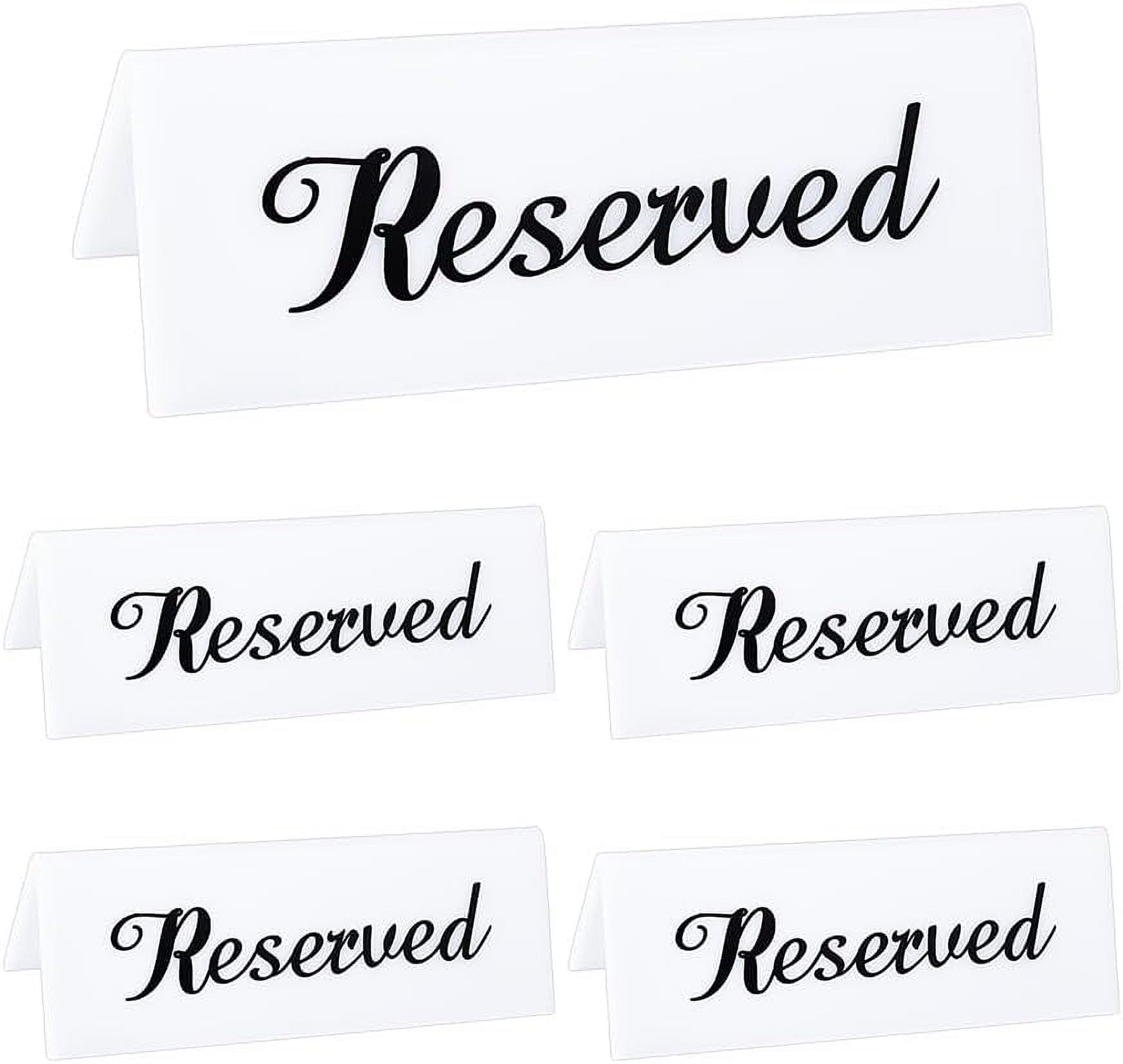 5Pcs Reserved Table Signs Black Table Reserved Wedding Sign Guest ...