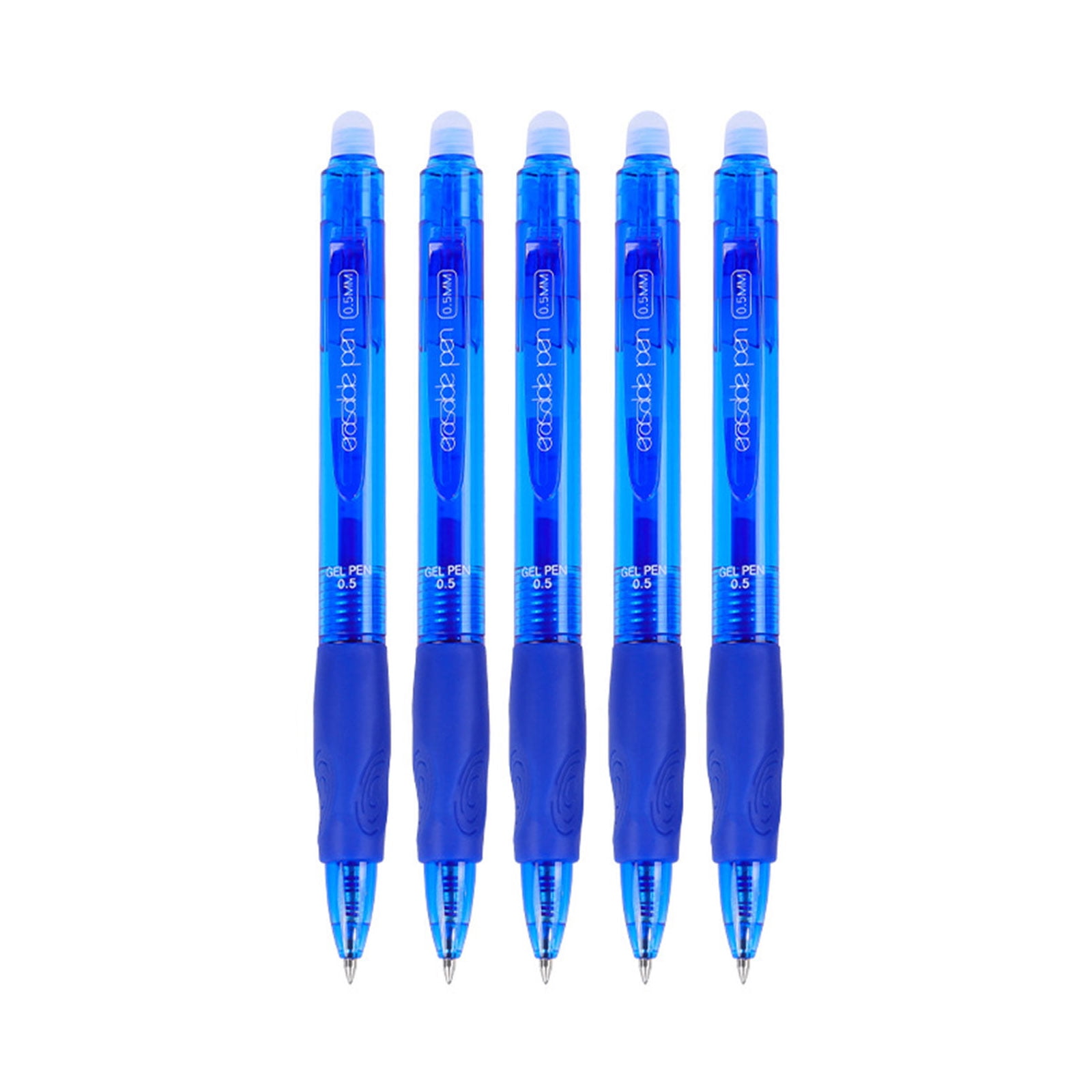 5Pcs Retractable Gel Pen 0.5MM Tip Comfortable Triangular Grip Gel Inks ...