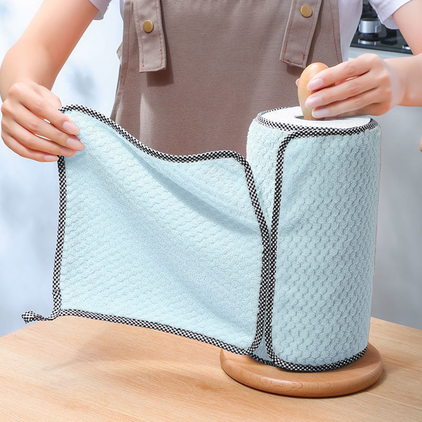 5Pcs Reusable Daily Rag TowelDish Kitchen Dish OilCleaning Cloth Non ...