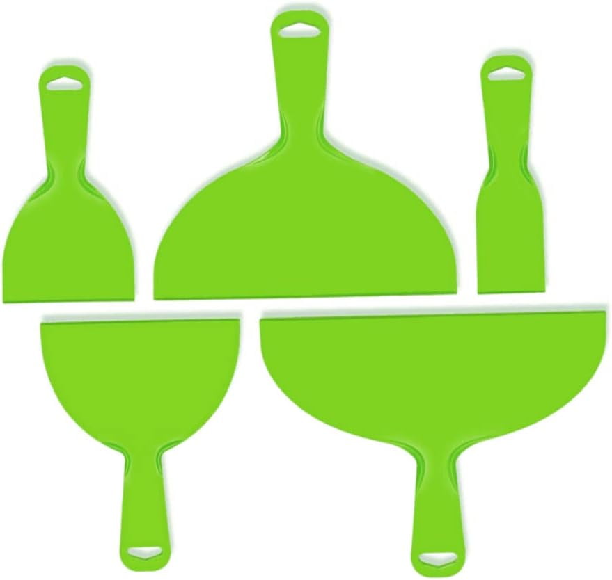 5Pcs Reusable Plastic Putty Tool Set Green Flexible Tool Tool Flexible ...