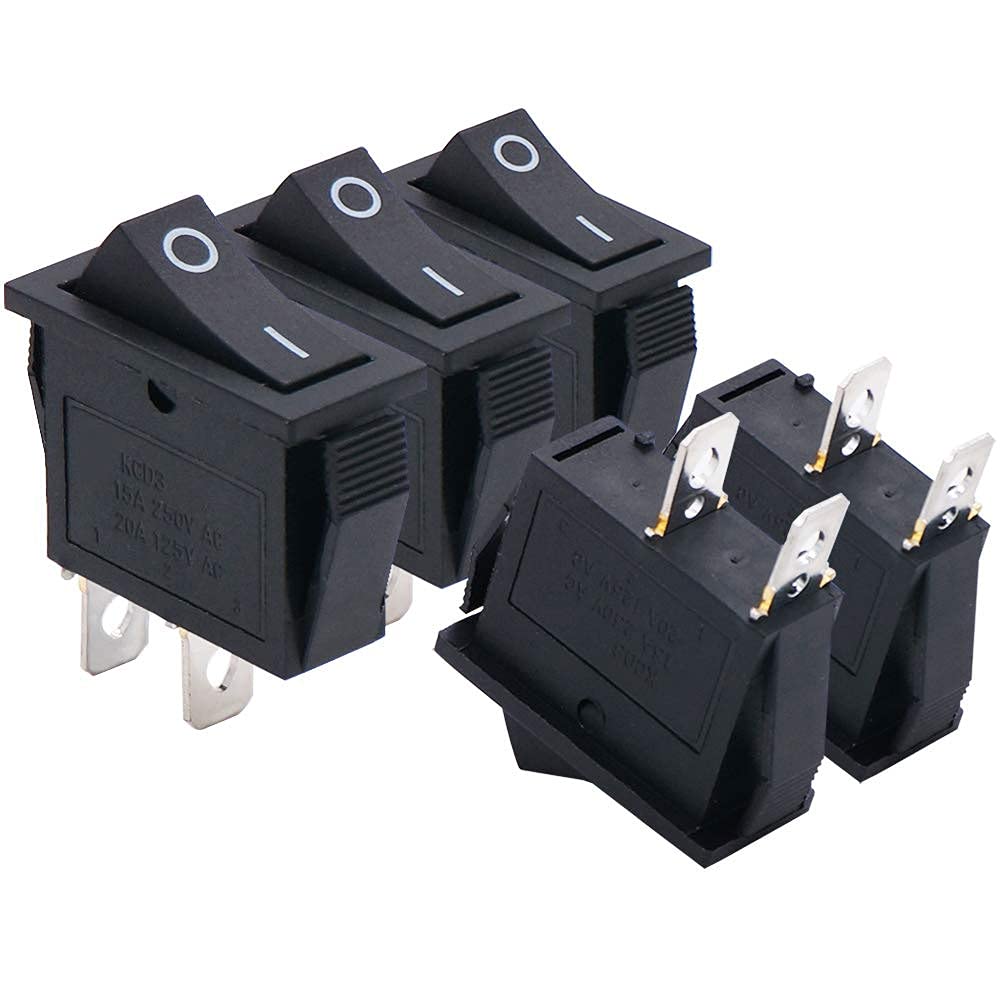 /5Pcs Rocker Switch 2 Pins 2 Position ON/Off AC 15A/125V 20A/12VDC SPST ...