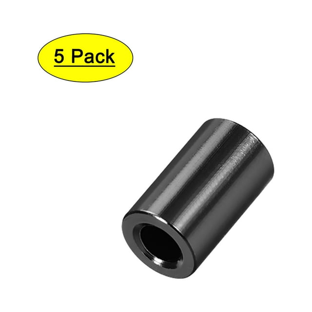 5Pcs Round Aluminum Standoff Column Spacer 3.1x6x10mm(IDxODxH) Black ...