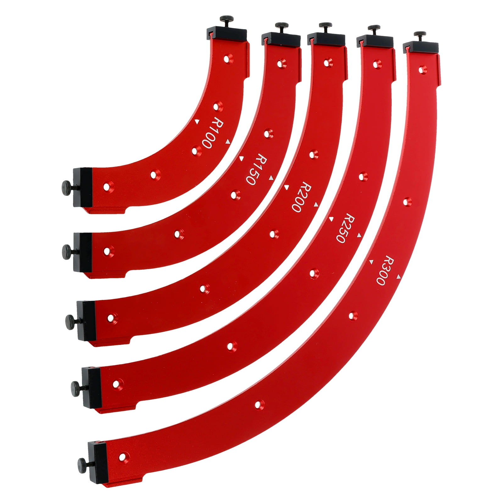 5Pcs Round Corner Radius Template Aluminum Alloy Radius Jig Router ...