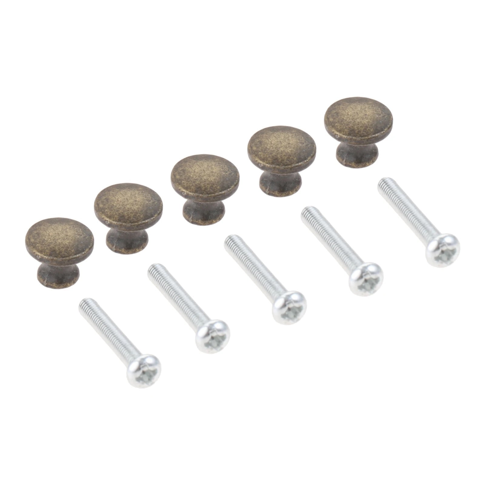 5Pcs Round Mini Knobs And Screws Jewelry Chest Box Kitchen Cabinet ...