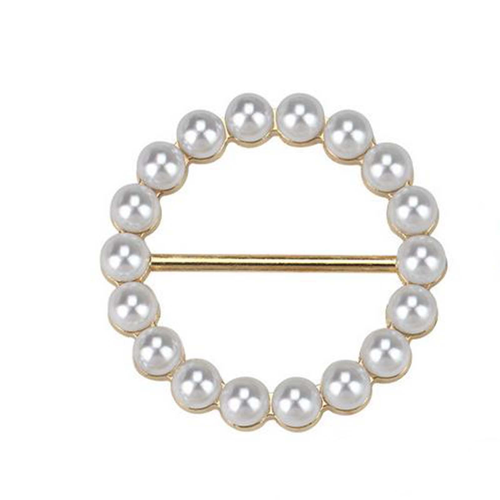 5Pcs Round Scarf Clip! Vacemry Round Pearl Scarf Clip, Vintage Style ...