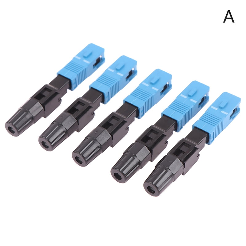 5Pcs SC APC Single Mode Fiber Optic Fast Connector for FTTH SC UPC ...