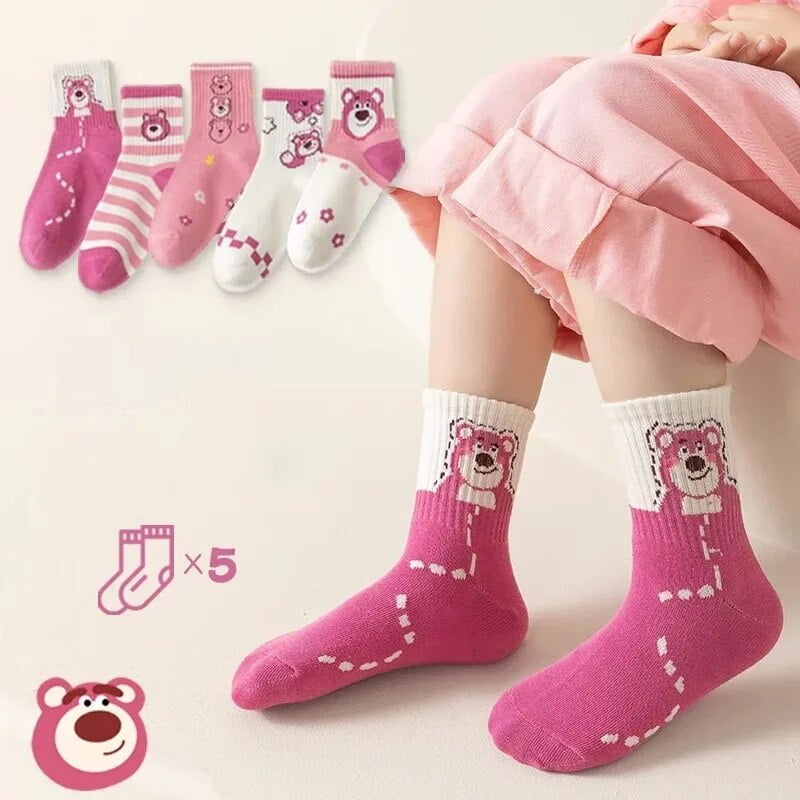 5Pcs Sanrio Anime Hello Kitty Socks My Melody Comfortable Breathable ...