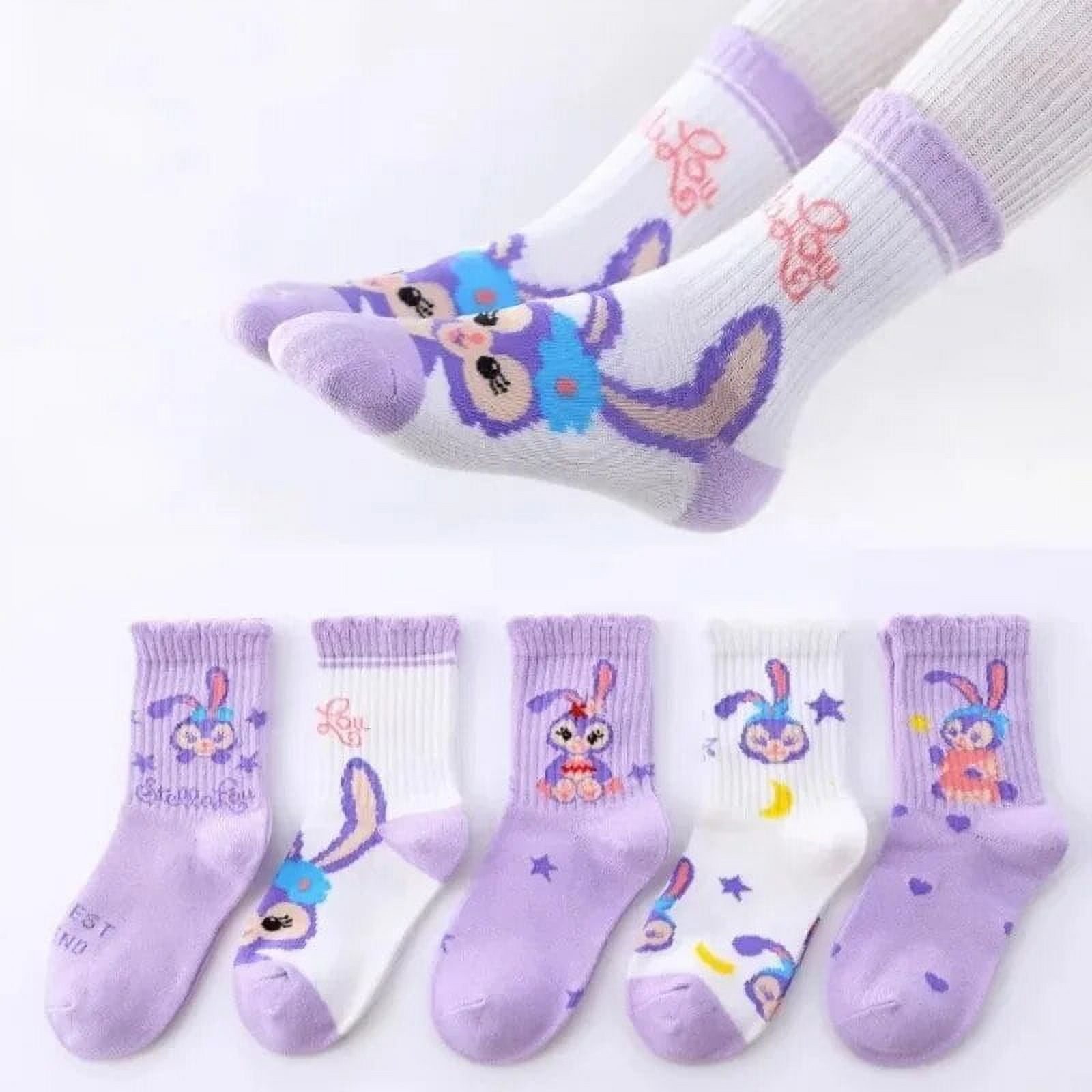 5Pcs Sanrio Anime Hello Kitty Socks My Melody Comfortable Breathable ...