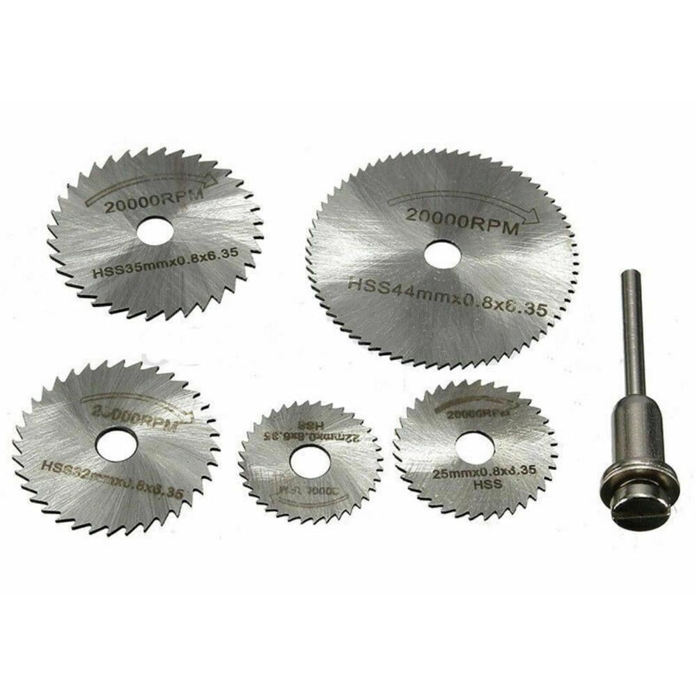 5Pcs Saw Blades +1 Extension Rod, Mini HSS Circular Saw Disc Blade ...