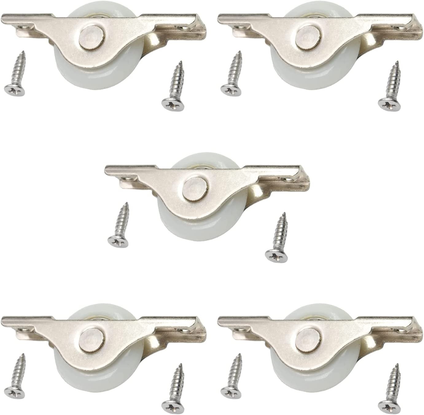 5Pcs Screen Door Rollers 29mm/1.14" Dia White Sliding Wheel ...