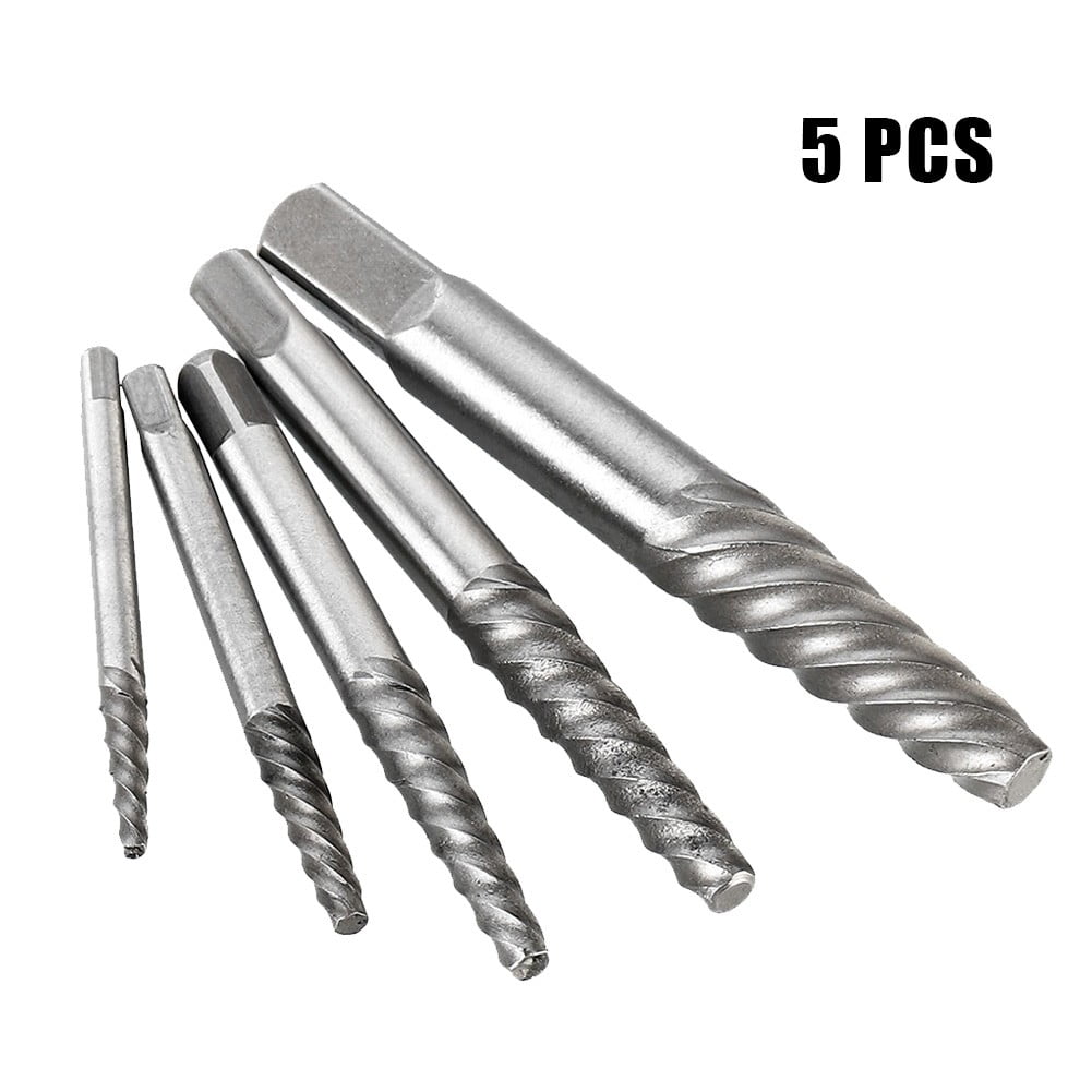 5Pcs Screw Extractors Broken Damaged Bolt Remover Drill Stripped Screw ...