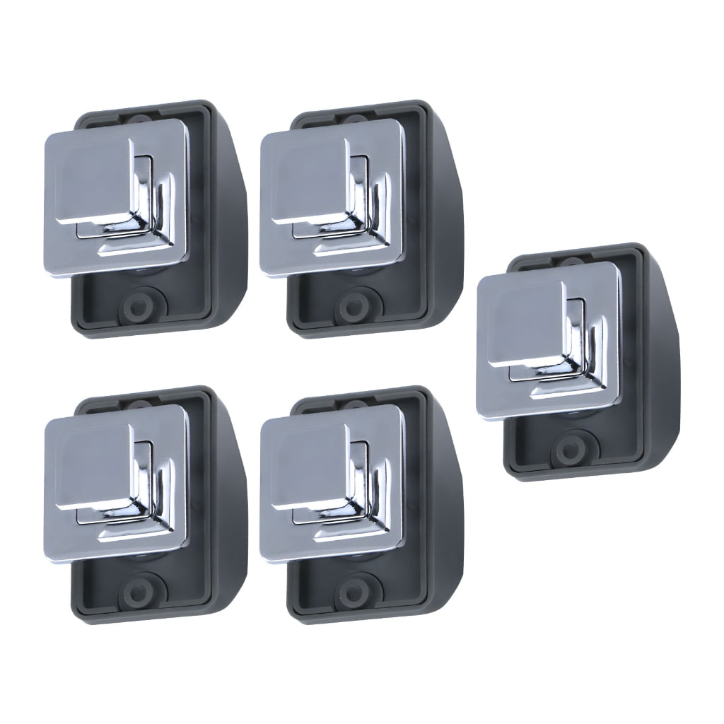 5Pcs Secure Push Button Metal Cabinet Latches Keyless Cupboard For ...