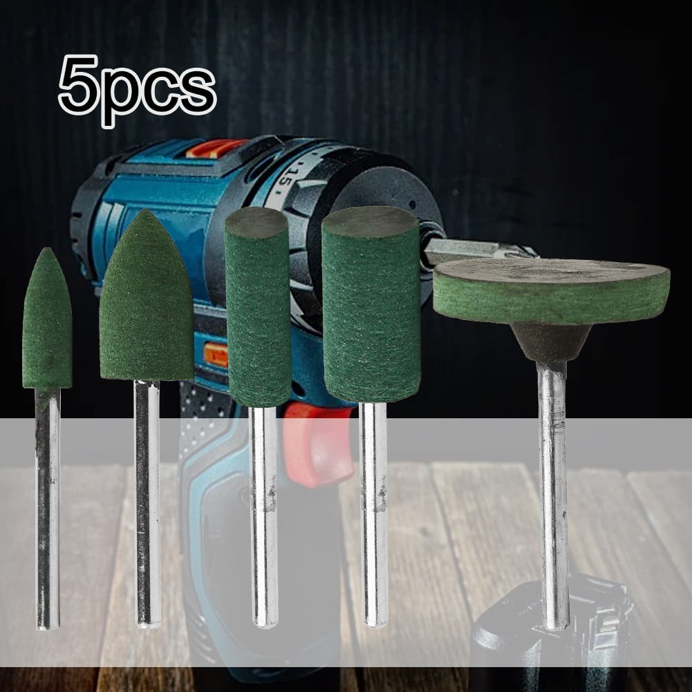 5Pcs/Set 3Mm Shank Rubber Grinding Head For Mould Finish Polish Die ...