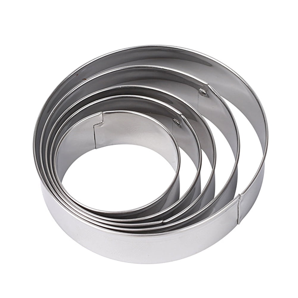5Pcs/Set Biscuit Cookie Cutters Set,Circle Round Cookie Biscuit Cutters ...