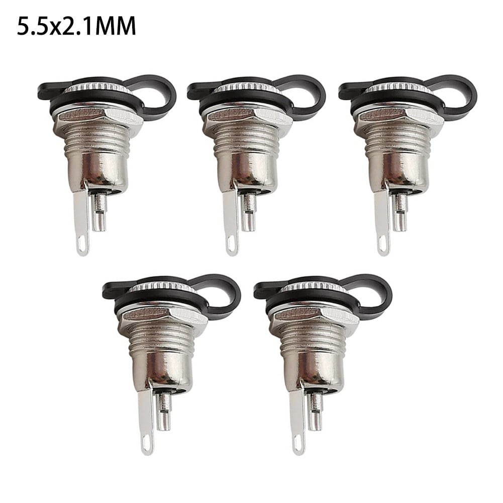 5Pcs/Set Dc099Dc Power Installation Metal Connector Dc Power Socket Dc-099-5.5X2.1mm - Walmart.com