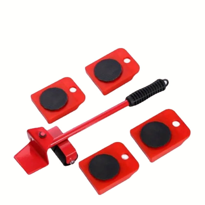 5Pcs/Set Heavy Duty Furniture Lifter Mover Roller with Wheel Bar Moving ...