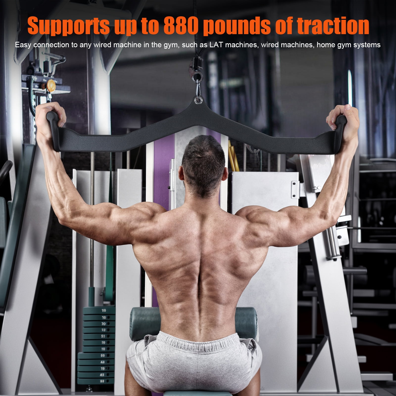 5Pcs/Set Pulldown Attachments, Back Strength Training Handle Grip, Lat ...