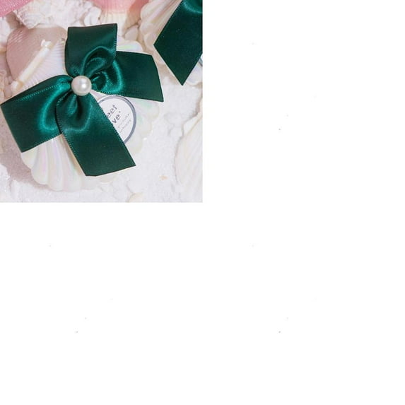 5Pcs Shell Shaped Plastic Candy Boxes with Ribbon Bowknot Green 7x9cm ...