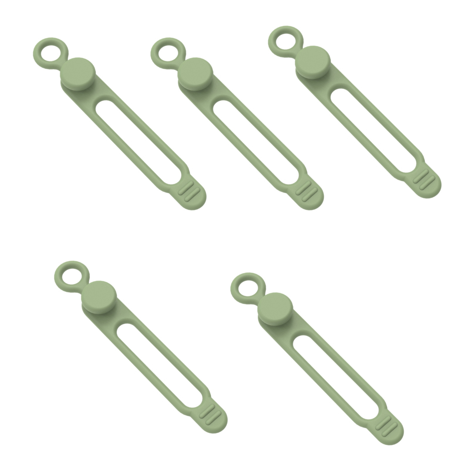 5Pcs Silicone Cable Tie Cord Organizers Cable Straps Reusable Cord Tie ...