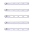 5Pcs Silicone Cable Ties Reusable Holder Strap Cord Ties Adjustable ...