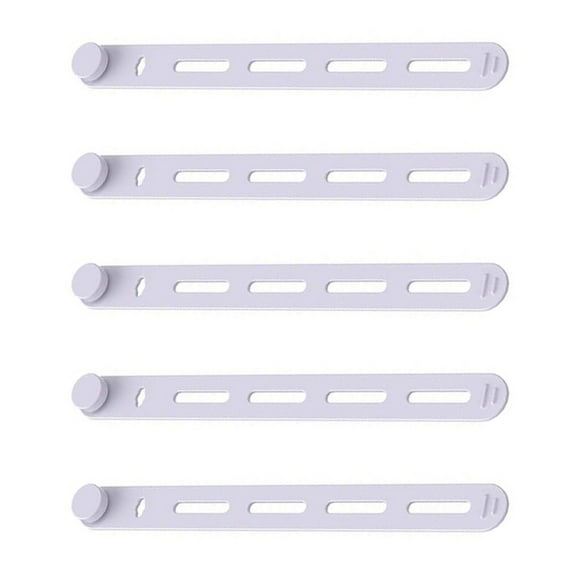 5Pcs Silicone Cable Ties Reusable Holder Strap Cord Ties Adjustable ...
