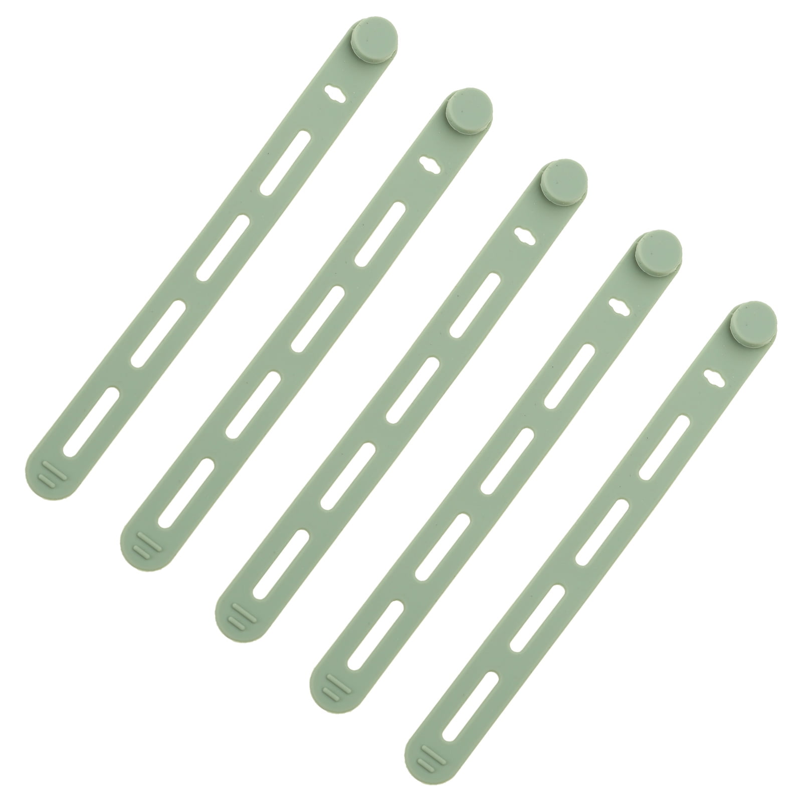 5Pcs Silicone Cable Ties Reusable Holder Strap Cord Ties Adjustable ...