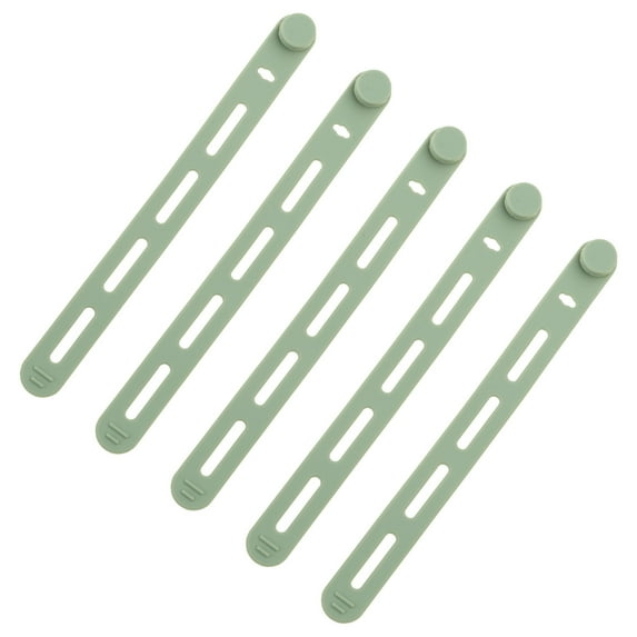 5Pcs Silicone Cable Ties Reusable Holder Strap Cord Ties Adjustable ...