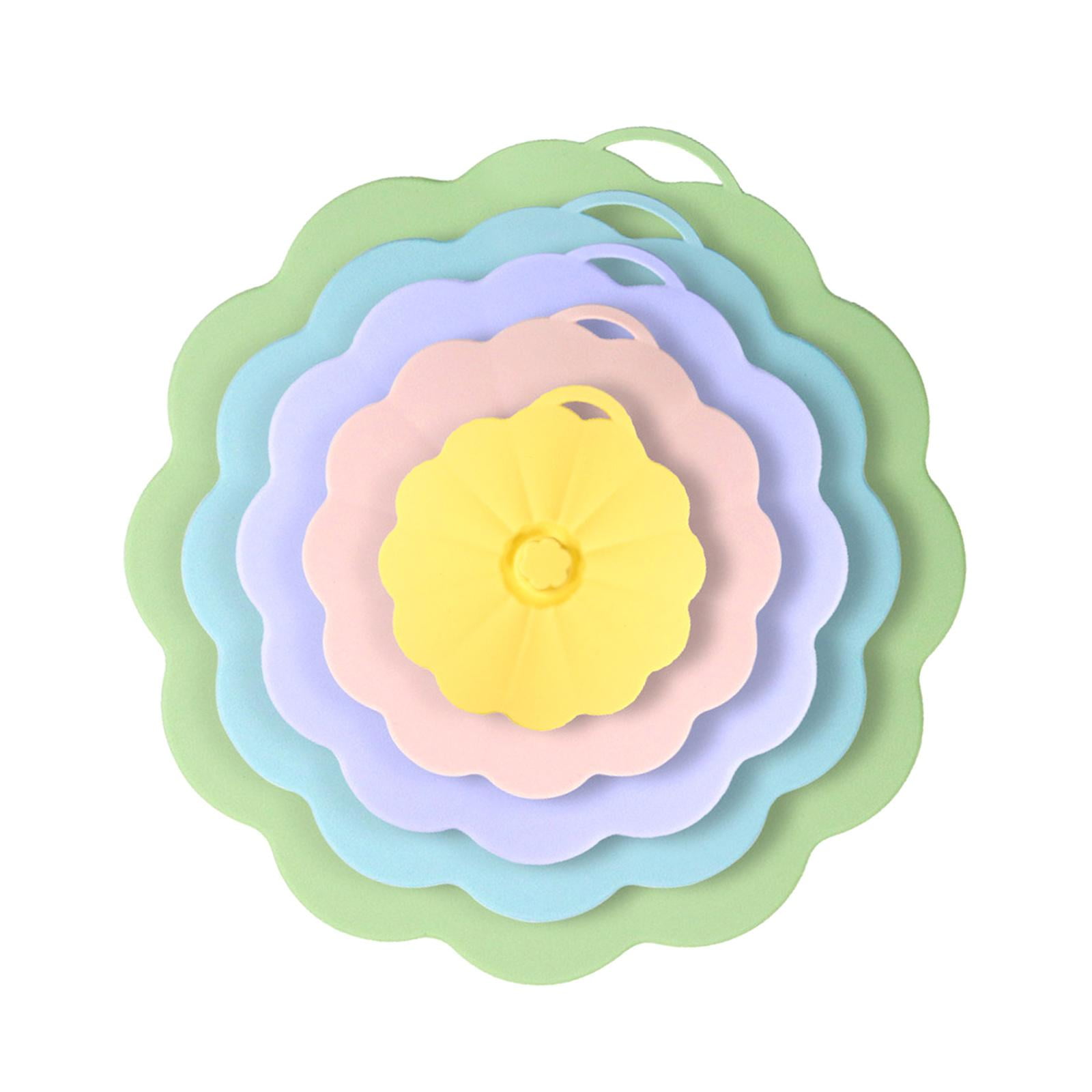 5Pcs Silicone Lids Microwave Splatter Cover Heat Resistant 5 Sizes ...