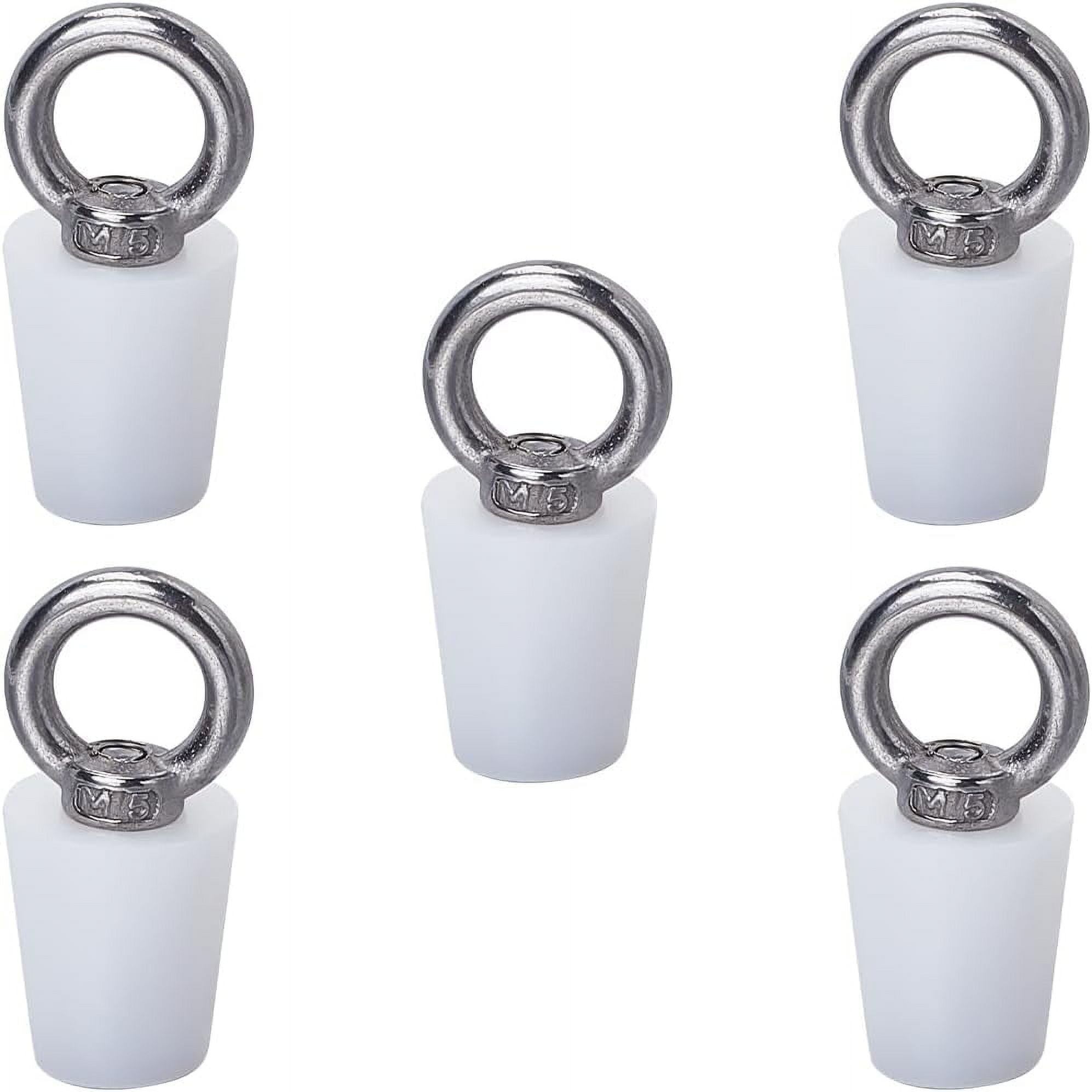 5Pcs Silicone Rubber Tapered Plug White Cone Anti-Return Water Floor ...