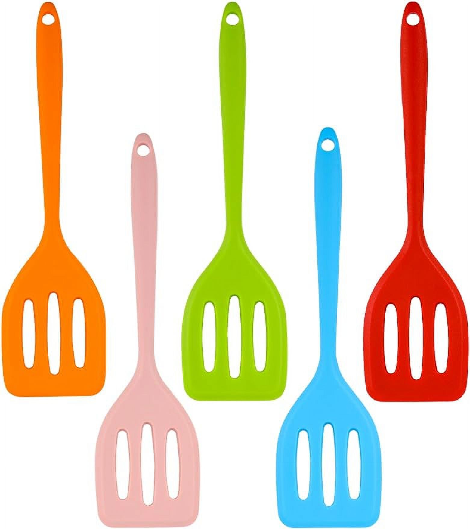 5Pcs Silicone Slotted Spatula Silicone Spatula Turner Silicone Slotted ...