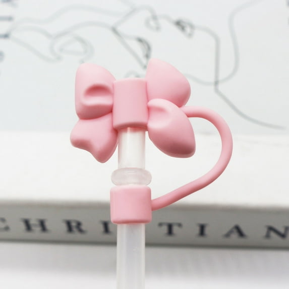 5Pcs Silicone Straw Covers under $5! Xqxayjr Silica Gel Straw Cover,Bow ...