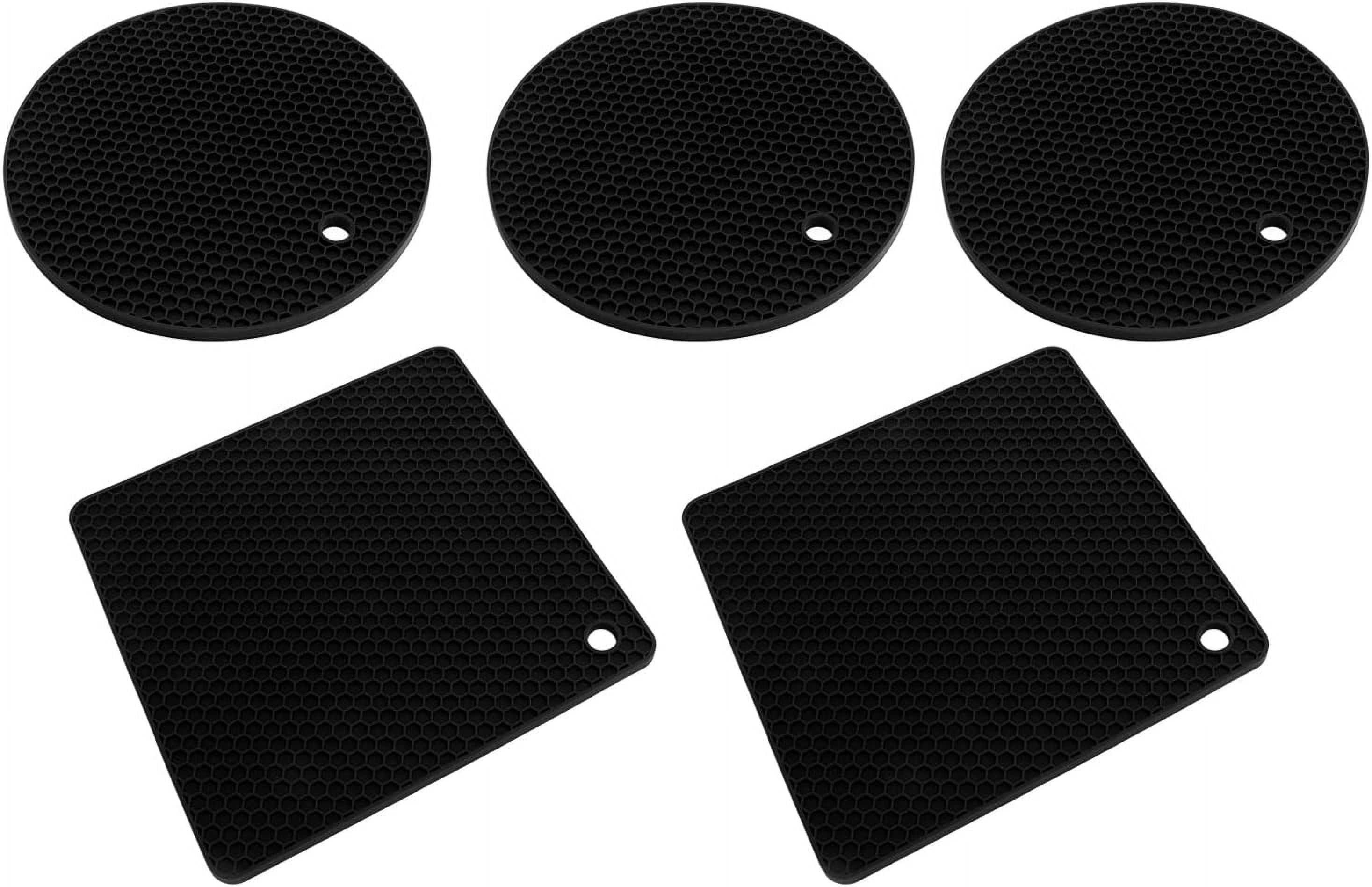 5Pcs Silicone Trivet Mat Silicon Heat Resistant Circular Trivet ...