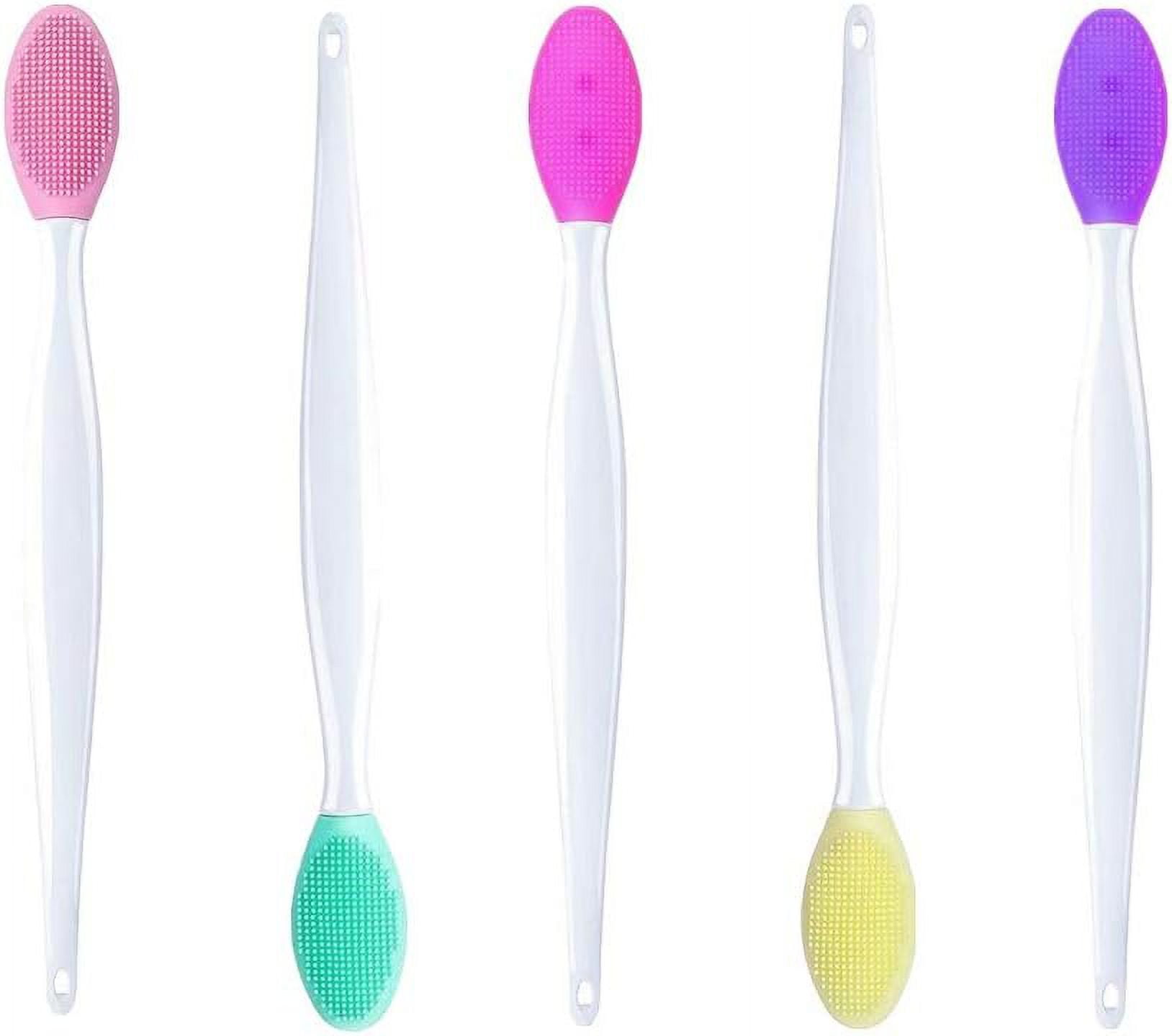 5Pcs SiliconeRemover Blackhead Lip Brush Tool Double Sided Soft ...