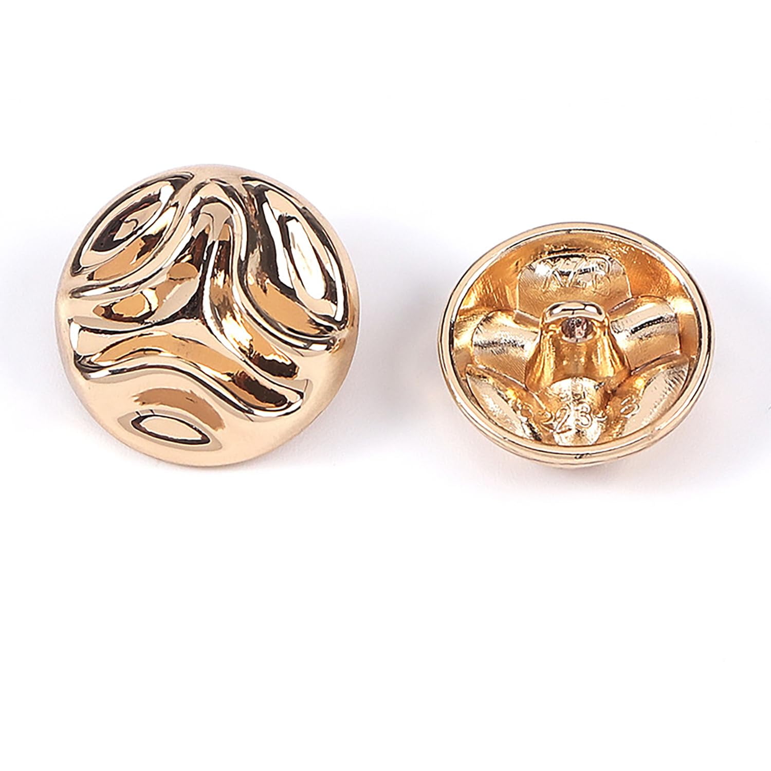 5Pcs Size 15mm to 23mm Wave Pattern and Irregular Wrinkle Effect Button ...