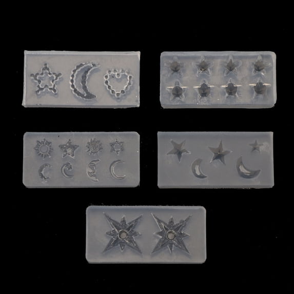 5Pcs Size Star for Sun Resin Jewelry Fillings Resin Silicone Mold ...