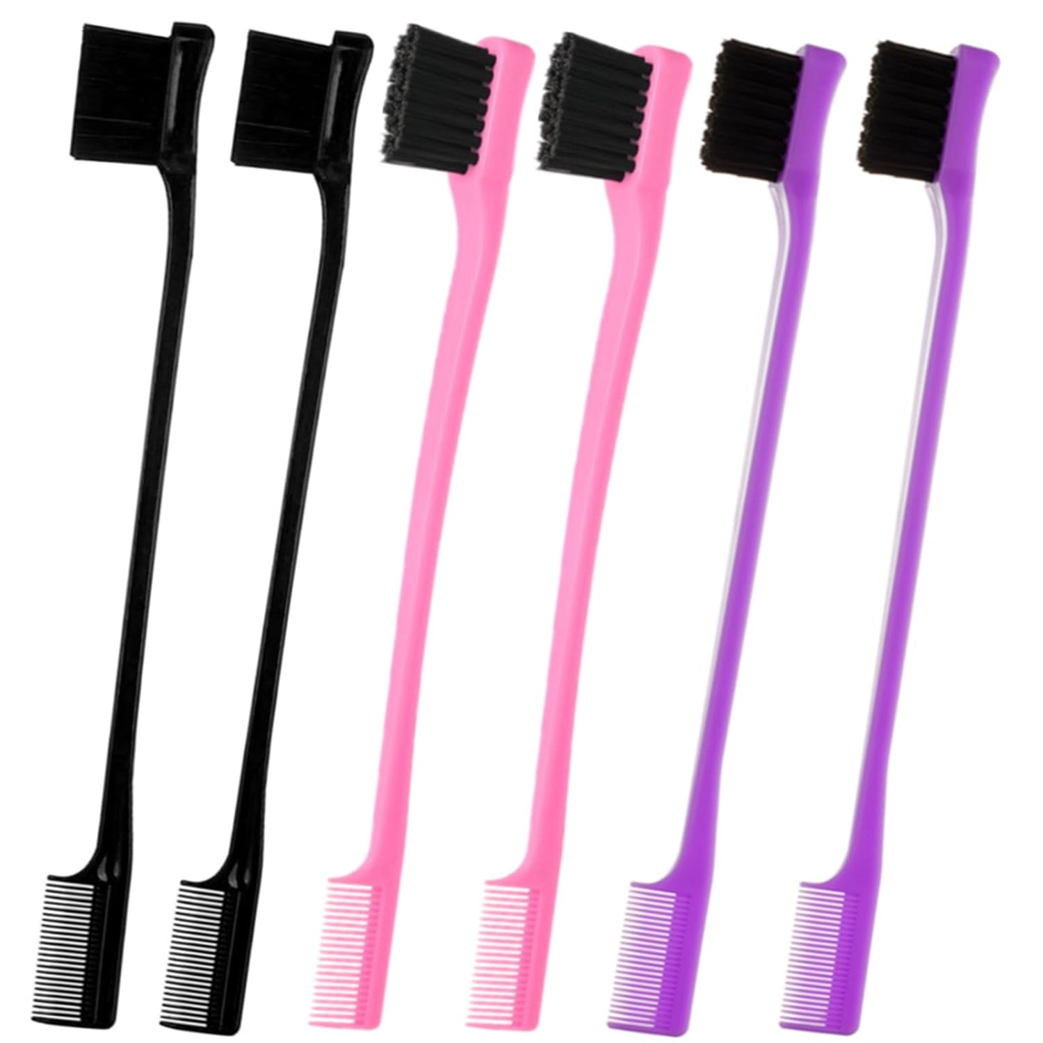 5Pcs Slick Back Brush Set with Topsy Tail Tool, Teasing Bristle, Rat ...