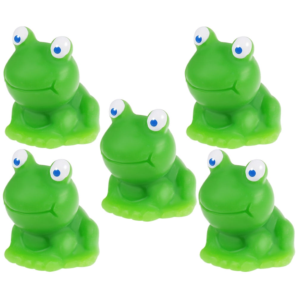 5Pcs Small Frog Figurines Lifelike Animal Figurines Fake Frog Models ...