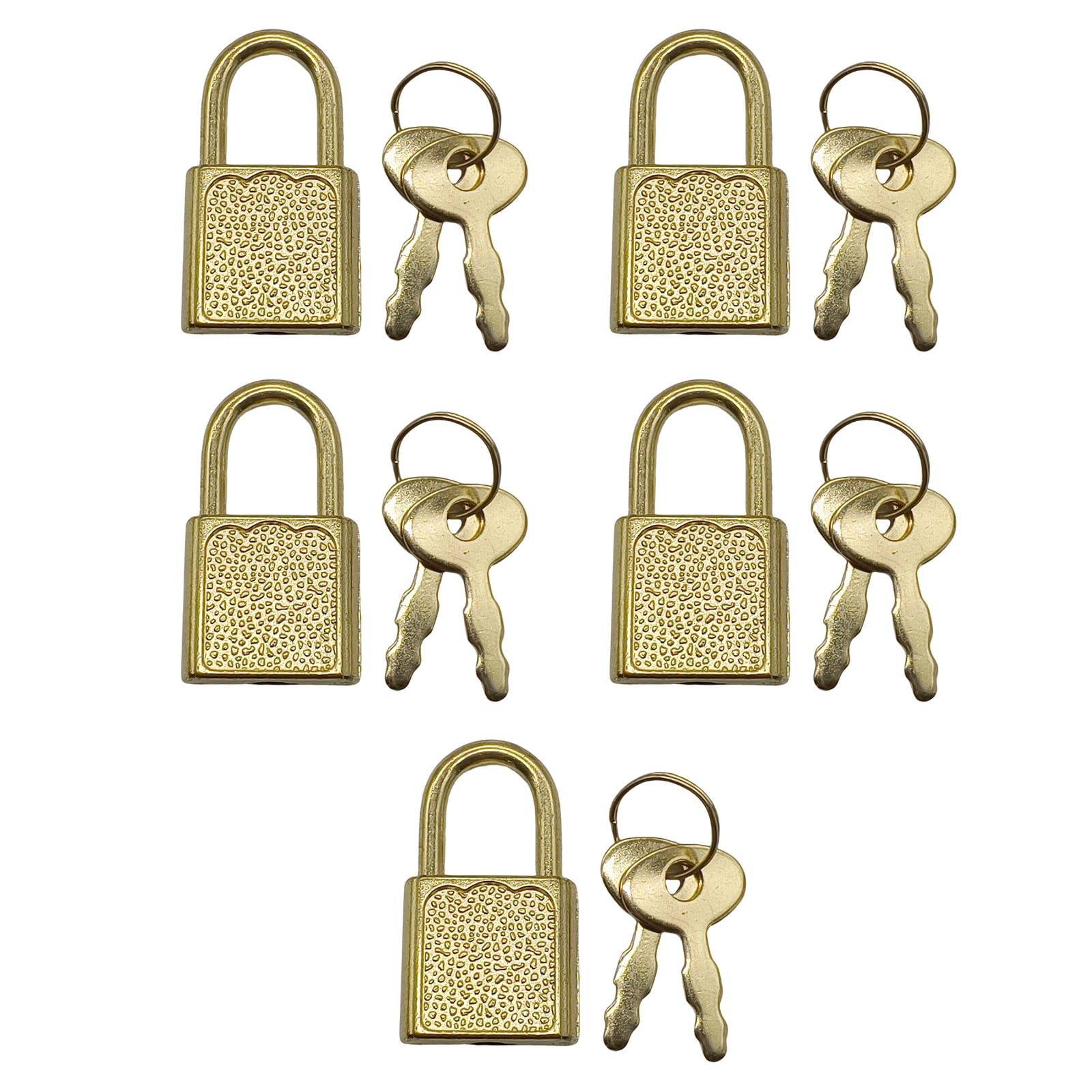 5Pcs Small Luggage Box Lock With Key Zincs Alloy Padlock Portable ...