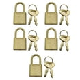 5Pcs Small Luggage Box Lock With Key Zincs Alloy Padlock Portable ...
