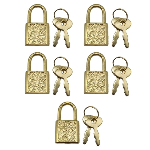 5Pcs Small Luggage Box Lock With Key Zincs Alloy Padlock Portable ...