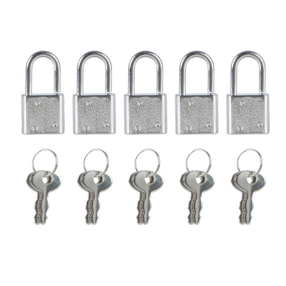 5Pcs Small Luggage Box Lock With Key Zincs Alloy Padlock Portable ...