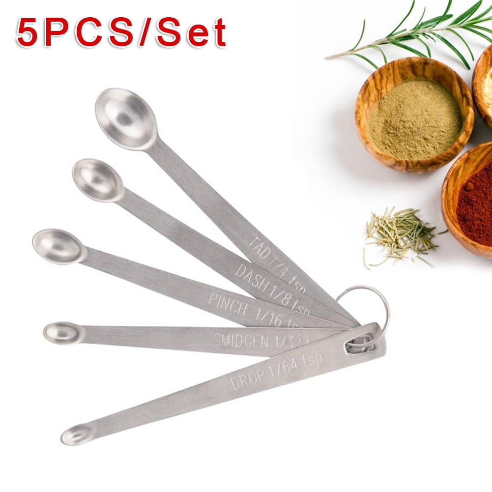 5Pcs Small Measuring Spoons Set - Cuttte Stainless Steel Tiny Measuring ...